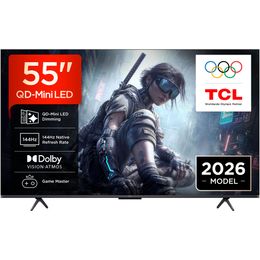 TCL LED-Fernseher "55T8D", Energieeffizienz: F (A-G), schwarz, 55 &Prime;, Fernseher