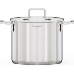 Suppentopf Hanseatic "DAILY", silber (silberfarben), H:18cm &Oslash;:22cm, T&ouml;pfe, Suppentopf, mit Antihaftbeschichtung, f&uuml;r alle Herdarten, Induktion