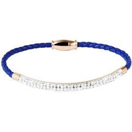 Adelia&acute;s Armband ADELIA&acute;S "Armband &ndash; Lederarmband aus Leder mit Strass Steinchen 19 cm", rosa (blau), Armb&auml;nder, Damen, 19cm, Leder, Armband, Ideal als Geschenk zum einfach so