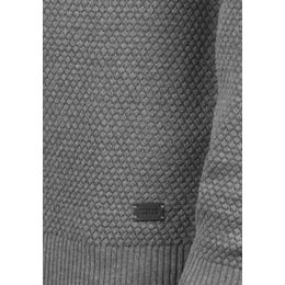 !Solid Rundhalspullover SOLID "Rundhalspullover SDKarl", Herren, Gr. XXL, grau (med grau m), Obermaterial: 50% Baumwolle CO. 50% Polyacryl PAN., Pullover Rundhalspullover