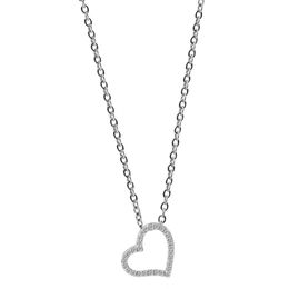 Adelia&acute;s Kette mit Anh&auml;nger ADELIA&acute;S "Damen 925 Silber Halskette mit Anh&auml;nger Herz mit Zirkonia", silber, herz, Halsketten, Damen, unbekannt, Silber 925 (Sterlingsilber)