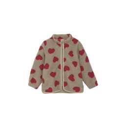 Pl&uuml;schjacke CeLaVi "Pl&uuml;schjacke CETeddy Fleece Jacket" Gr. 100, rot (cayenne), Jacken, M&auml;dchen, 100, Obermaterial: 100% Polyester PES.