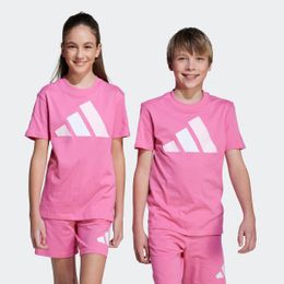 T-Shirt adidas Sportswear "J BL TEE 160", M&auml;dchen, Gr. 164, pink fusion, clear pink, wei&szlig;, Obermaterial: 100% Baumwolle, normal, Rundhals, Shirts T-Shirt, f&uuml;r Kinder und Teens, mit Rundhalsausschnitt, aus 100 % Baumwolle