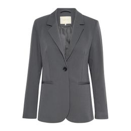 Blusenblazer Kaffe "Blazer KASAKURA", Damen, Gr. 42, schwarz (schwarz oyster), Obermaterial: 77% Polyester PES. 18% Viskose CV. 5% Elasthan EL., Blazer Blusenblazer