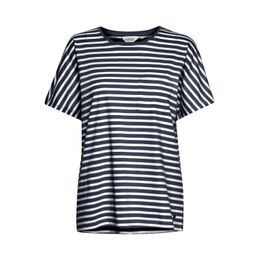 T-Shirt oxmo "T-Shirt OXSteffi", Damen, Gr. XS, blau (total eclipse), Obermaterial: 100% Baumwolle CO., Shirts T-Shirt