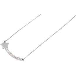 Adelia&acute;s Kette ohne Anh&auml;nger ADELIA&acute;S "Halskette &ndash; Ankerkette aus Edelstahl mit Strass Steinchen 45 cm", silber, Halsketten, Damen, 45cm, Edelstahl, Ein kleines Geschenk mit gro&szlig;er Wirkung