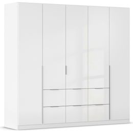 Dreht&uuml;renschrank OTTO HOME "Kleiderschrank Schrank Garderobe AGORDO mit Dekor- oder Hochglanzfront", wei&szlig; (alpinwei&szlig;, hochglanz wei&szlig;), Schr&auml;nke, B/H/T: 226cm x 210cm x 54cm, Griffe Alufarben, Holzwerkstoff, Dreht&uuml;renschrank, mit Au&szlig;enschubk&auml;sten, Serie in 7 Breiten und 2 H&ouml;hen MADE IN GERMANY, B:226cm H:210cm T:54cm
