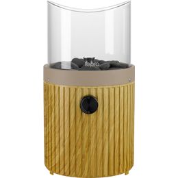 Feuerstelle Tepro "Tisch-Gasfeuerstelle mit Dekosteinen", beige, H:30cm &Oslash;:16cm, Feuerk&ouml;rbe