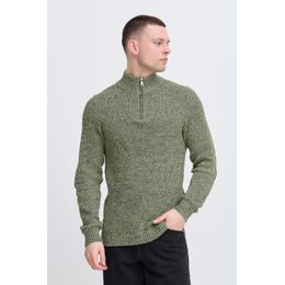 Stehkragenpullover Blend "BHDARIK HALFZIPP", Herren, Gr. L, gr&uuml;n (forest night), Strick, Obermaterial: 100% Baumwolle, unifarben, regular fit normal, Rippb&uuml;ndchen, Pullover Stehkragenpullover, mit Rei&szlig;verschluss, aus Baumwolle, Regular Fit, unifarben