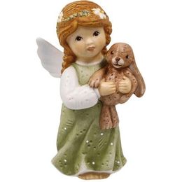 Engelfigur Goebel "Schutzengel - Mein Kuschelfreund, Weihnachtsdeko, H&ouml;he ca. 8,5 cm", bunt, B:3,5cm H:8,5cm T:4cm, Biskuitporzellan, Dekofiguren, Engelfigur, Sammlerfigur, Weihnachtsfigur, Dekofigur aus Biskuitporzellan