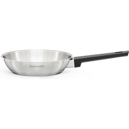 Bratpfanne Hanseatic "SMART", silber (silberfarben), B:21,7cm H:4,5cm L:38,3cm &Oslash;:20cm, Pfannen, Bratpfanne, ohne Beschichtung, energiesparend, f&uuml;r alle Herdarten, inkl. Induktion