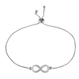 Adelia&acute;s Armband ADELIA&acute;S "Armband &ndash; Unendlichkeitszeichen aus Edelstahl mit Perle 24 cm", silber, Armb&auml;nder, Damen, 24cm, Edelstahl, Armband, Zum Verschenken &ndash; ideal zum Weihnachten