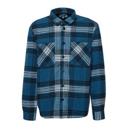!Solid Langarmhemd SOLID "Langarmhemd SDHaakon", Herren, Gr. M, N-Gr, blau (ensign blau), Obermaterial: 100% Polyester PES., Hemden
