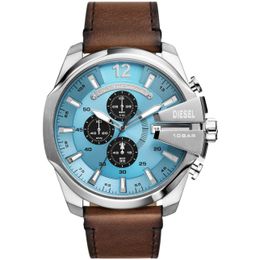 Chronograph Diesel "MEGA CHIEF", braun, Armbanduhren, Herren, Chronograph, Quarzuhr, Armbanduhr, Herrenuhr, Stoppfunktion, Lederarmband