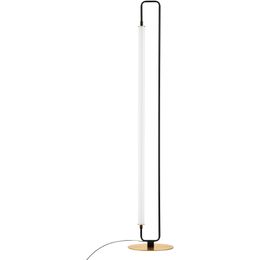NOVA LUCE Stehlampe "WETRO", schwarz (schwarz, goldfarben), 1, &Oslash; 28cm H: 150cm, 1 Stk., Leuchten, Stehlampe