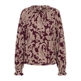 Langarmbluse Cream "Langarm-Bluse CRLucy", Damen, Gr. 36, rot (winetasting paisley), Obermaterial: 100% Viskose CV., Blusen