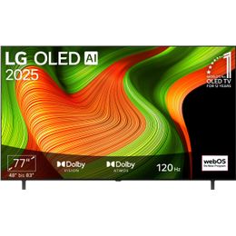 LG OLED-Fernseher "OLED77B59LA", Energieeffizienz: F (A-G), schwarz, 77 &Prime;, Fernseher
