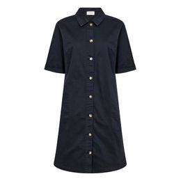 Midikleid Cream "Kleid CRBerta", Damen, Gr. 40, N-Gr, blau (navy blazer), Obermaterial: 98% Baumwolle CO. 2% Elasthan EL., Kleider Midikleid