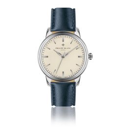 Quarzuhr PHILIPP BLANC "PA3-S130S", dunkelblau, Armbanduhren, Herren, Quarzuhr