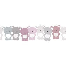 A.S. Cr&eacute;ation Bord&uuml;re A.S. CR&Eacute;ATION "Cute Bears", rosa (wei&szlig; rosa hellgrau), B:0,16m L:5m, Papier, Tapeten, Tapete Kinder Borte Wohnzimmer Schlafzimmer K&uuml;che Design Kinderzimmer