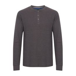 Langarmshirt Blend "Langarmshirt BHBhnoble", Herren, Gr. S, grau (pewter mix), Obermaterial: 60% Baumwolle CO. 40% Polyester PES., Shirts Langarmshirt