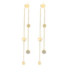 Adelia&acute;s Kettenanh&auml;nger ADELIA&acute;S "Anh&auml;nger &ndash; Stern Anh&auml;nger aus Edelstahl mit Strass Steinchen", gold, Schmuckanh&auml;nger, Damen, Edelstahl, Kettenanh&auml;nger, Perfekt als Geschenk zum einen besonderen Tag