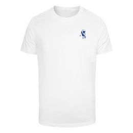 T-Shirt MisterTee "MisterTee Herren A S Club Tee", Jungen, Gr. XL, wei&szlig;, 100% Baumwolle, bedruckt, normal, Rundhals, Shirts T-Shirt