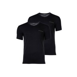 T-Shirt Emporio Armani "T-Shirt CORE LOGOBAND 2er Pack", Herren, Gr. M, schwarz, Obermaterial: 95% Baumwolle CO. 5% Elasthan EL., Shirts T-Shirt