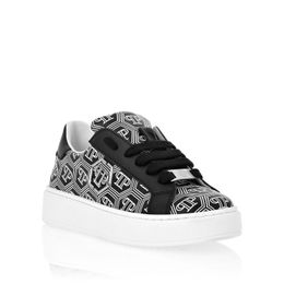 Sneaker Philipp Plein "Hexagon", Jungen, Gr. 28, Normalschaft, 0201, schwarz, wei&szlig;, Schuhe Sneaker
