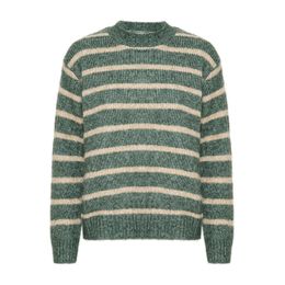 Strickpullover Kaffe "Strickpullover KAtrina", Damen, Gr. XXL, beige (gr&uuml;n meliert, feather gray meliert), Obermaterial: 47% Polyacryl PAN. 35% Polyester PES. 13% Polyamid PA. 5% Wolle mw., Pullover Strickpullover