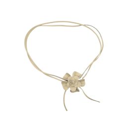 Tailleng&uuml;rtel "Bl&uuml;te", Damen, Gr. onesize, beige (creme), Leder, Collezione Alessandro, unifarben, Basic, G&uuml;rtel, Lederband mit echt Leder Bl&uuml;te