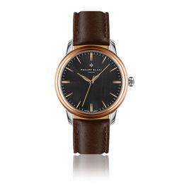 Quarzuhr PHILIPP BLANC "PA4-S030S", braun, Armbanduhren, Herren, Quarzuhr