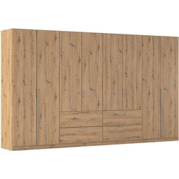 Dreht&uuml;renschrank OTTO HOME "Kleiderschrank Schrank Garderobe AGORDO mit Dekor- oder Hochglanzfront", eiche artisan, Schr&auml;nke, B/H/T: 360cm x 229cm x 54cm, Griffe Alufarben, Holzwerkstoff, Dreht&uuml;renschrank, mit Au&szlig;enschubk&auml;sten, Serie in 7 Breiten und 2 H&ouml;hen MADE IN GERMANY, B:360cm H:229cm T:54cm