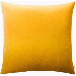 Kissenbez&uuml;ge Estella "Velvet", honig, B:50cm L:50cm, Polyester, Obermaterial: 100% Polyester, Kissenbez&uuml;ge