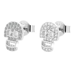 Adelia&acute;s Paar Ohrh&auml;nger ADELIA&acute;S "Ohrringe &ndash; Ohrstecker Totenkopf aus 925 Silber mit Zirkonia", Damen, Gr. Damen, Silber 925 (Sterlingsilber), silber, Ohrringe, Ein kleines Geschenk mit gro&szlig;er Wirkung