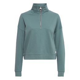 Troyer oxmo "Troyer OXGrete", Damen, Gr. XXL, gr&uuml;n (goblin gr&uuml;n), Obermaterial: 60% Baumwolle CO. 40% Polyester PES., Pullover Troyer