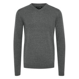 Strickfleece-Pullover 11 Project "Strickpullover PRIngmar", Herren, Gr. XXL, grau (gray melange), Obermaterial: 50% Baumwolle CO. 50% Polyacryl PAN., Pullover