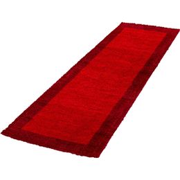 Hochflor-L&auml;ufer Ayyildiz Teppiche "Life Shaggy 1503" Gr. 12, rot, B:80cm H:30mm L:250cm, Kunstfaser, Teppiche, als L&auml;ufer und in rund erh&auml;ltlich, Shaggy, Langflor, Wohnzimmer