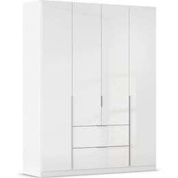 Dreht&uuml;renschrank OTTO HOME "Kleiderschrank Schrank Garderobe AGORDO mit Dekor- oder Hochglanzfront", wei&szlig; (alpinwei&szlig;, hochglanz wei&szlig;), Schr&auml;nke, B/H/T: 181cm x 229cm x 54cm, Griffe Alufarben, Holzwerkstoff, Dreht&uuml;renschrank, mit Au&szlig;enschubk&auml;sten, Serie in 7 Breiten und 2 H&ouml;hen MADE IN GERMANY, B:181cm H:229cm T:54cm