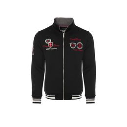 Sweatjacke Carisma "Carisma Sweatjacke", Herren, Gr. XXL, schwarz, Obermaterial: 70% Baumwolle CO. 30% Polyester PES., regular fit, Sweatjacken Sweatjacke, Regular