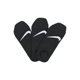 F&uuml;&szlig;linge Nike, Damen, Gr. L (42/45), schwarz (3x schwarz), Elasthan, Nylon, unifarben mit Farbeinsatz, elastisch, Socken, mit atmungsaktivem Mesh