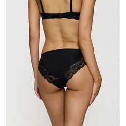Slip Triumph "Lovely Micro Tai", Damen, Gr. M, schwarz, Microfaser, Obermaterial: 80% Polyamid, 20% Elasthan, Unterhosen Slip, mit Spitzenbesatz