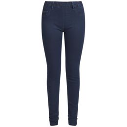 Bequeme Jeans oxmo "Jeans Hose OXGesine", Damen, Gr. 34, L&auml;nge 32, blau (insignia blau), Obermaterial: 76% Baumwolle CO. 23% Polyester PES. 1% Elasthan EL., Jeans
