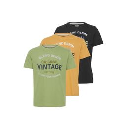T-Shirt Blend "T-Shirt BHTee 3 Pack", Jungen, Gr. S, bunt (gr&uuml;n eye, narcissus, schwarz), Obermaterial: 100% Baumwolle CO., Shirts T-Shirt