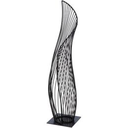 Dekoobjekt CASABLANCA BY GILDE "Dekoobjekt Der Schwung schwarz H. 57 cm", schwarz, B:14cm H:57cm T:13cm, Metall, Dekofiguren
