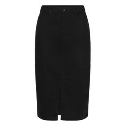 Jeansrock Kaffe "Denimrock KAzelina", Damen, Gr. 40, schwarz (schwarz deep), Obermaterial: 79% Baumwolle CO. 19% Polyester PES. 2% Elasthan EL., R&ouml;cke Jeansrock