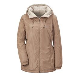 Kurzjacke GOLDNER "Kurzgr&ouml;&szlig;e Freizeitjacke", Damen, Gr. 23, braun (camel), Obermaterial: 100% Polyester PES., Gummib&uuml;ndchen, Jacken Kurzjacke, Ohne