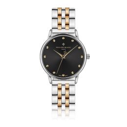 Quarzuhr PHILIPP BLANC "PC7-B308S", gold, silber, Armbanduhren, Damen, Quarzuhr