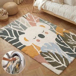 Kinderteppich Hanse Home "Tabea", creme multifarben, B:140cm H:10mm L:200cm, Baumwolle, Teppiche, Kinderteppich, Waschbar, Handgemacht, Weich, Rutschfest, Spielteppich Kinderzimmer