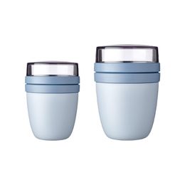 Lunchbox Mepal "Lunchpot mini + regular Ellipse 2er Set", blau (nordic blau new), B:2cm H:2cm L:2cm, Kunststoff, Lebensmittelaufbewahrungsbeh&auml;lter, Lunchbox, Sp&uuml;lmaschinengeeignet, Mikrowellenfest